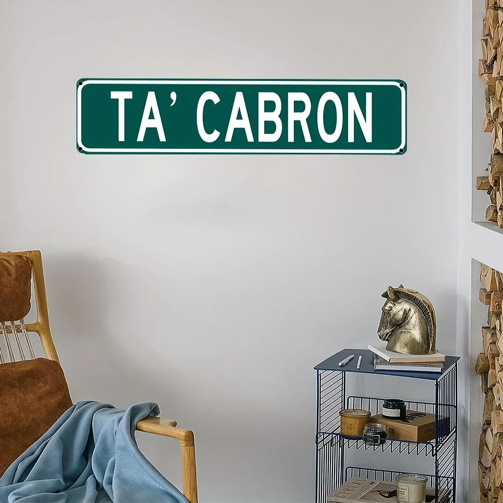 TA CABRON Vintage Metal Tin Sign Decorative Wall Art for Home ...
