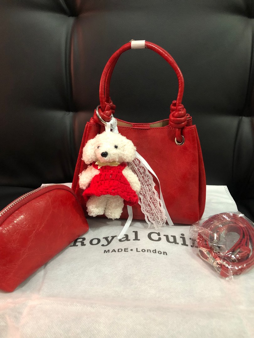 Tas Cantik Royal Cuir Red, Fesyen Wanita, Tas & Dompet di Carousell