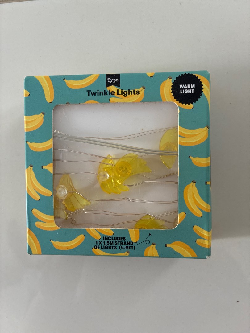 Typo Twinkle Lights Banana Fairy Lights, Furniture & Home Living ...