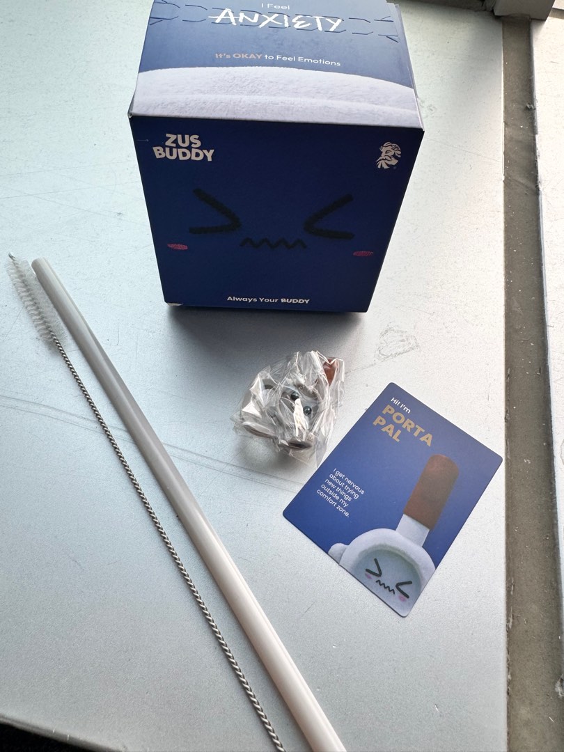 Zus Buddy Anxiety Porta Pal Set (Plushie&Straw), Hobbies & Toys, Toys ...