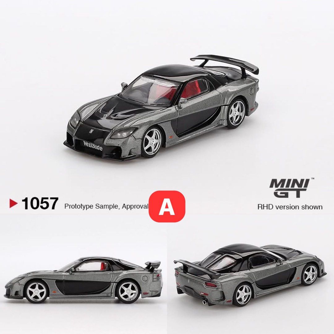 預訂 pre-order**** MINI GT 1057 Mazda Rx7 Veilside 1058 Bugatti W16 1059 Nissan LB ER34 1061 VW ID ...