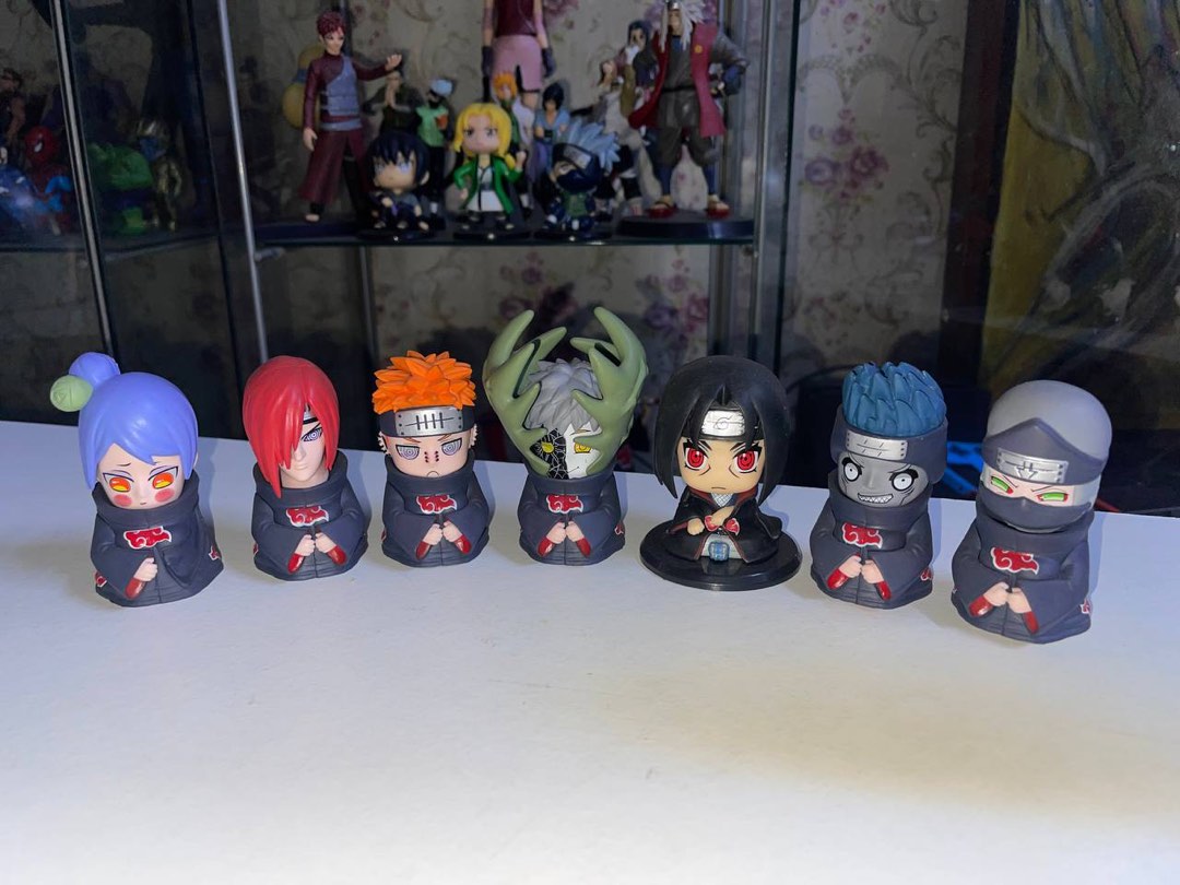 Akatsuki members ( CHIBI SET ), Hobbies & Toys, Toys & Games on Carousell