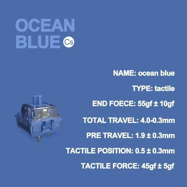 Akko CS Ocean Blue Switch (45 pc), Computers & Tech, Parts ...