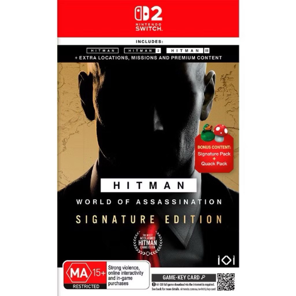 (buy 2 Free 1）Nintendo Switch 2 Digital （English/Chinese）HITMAN World ...