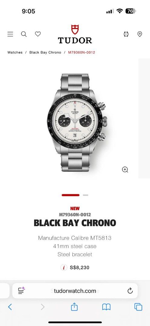 Cheapest Tudor Black Bay Chrono panda 79360n(31May 2025), Luxury ...