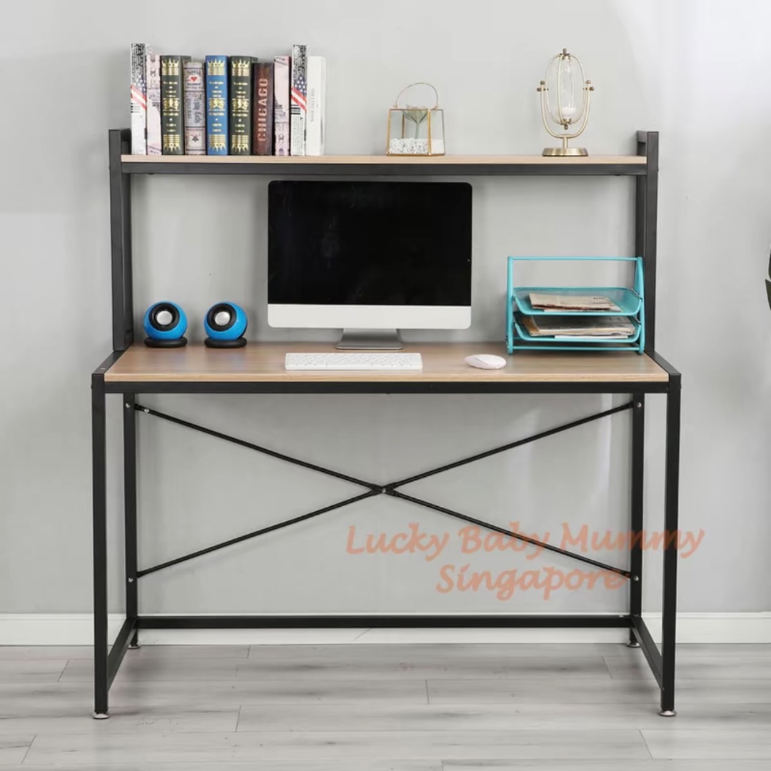 Computer Table With Shelf | Study Table With Shelf | Writing Desk With Shelf | Laptop Table With ...