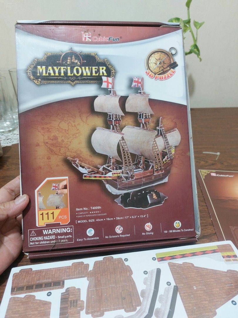 CUBIC FUN MAYFLOWER GALLION SHIP, Hobbies & Toys, Toys & Games on Carousell