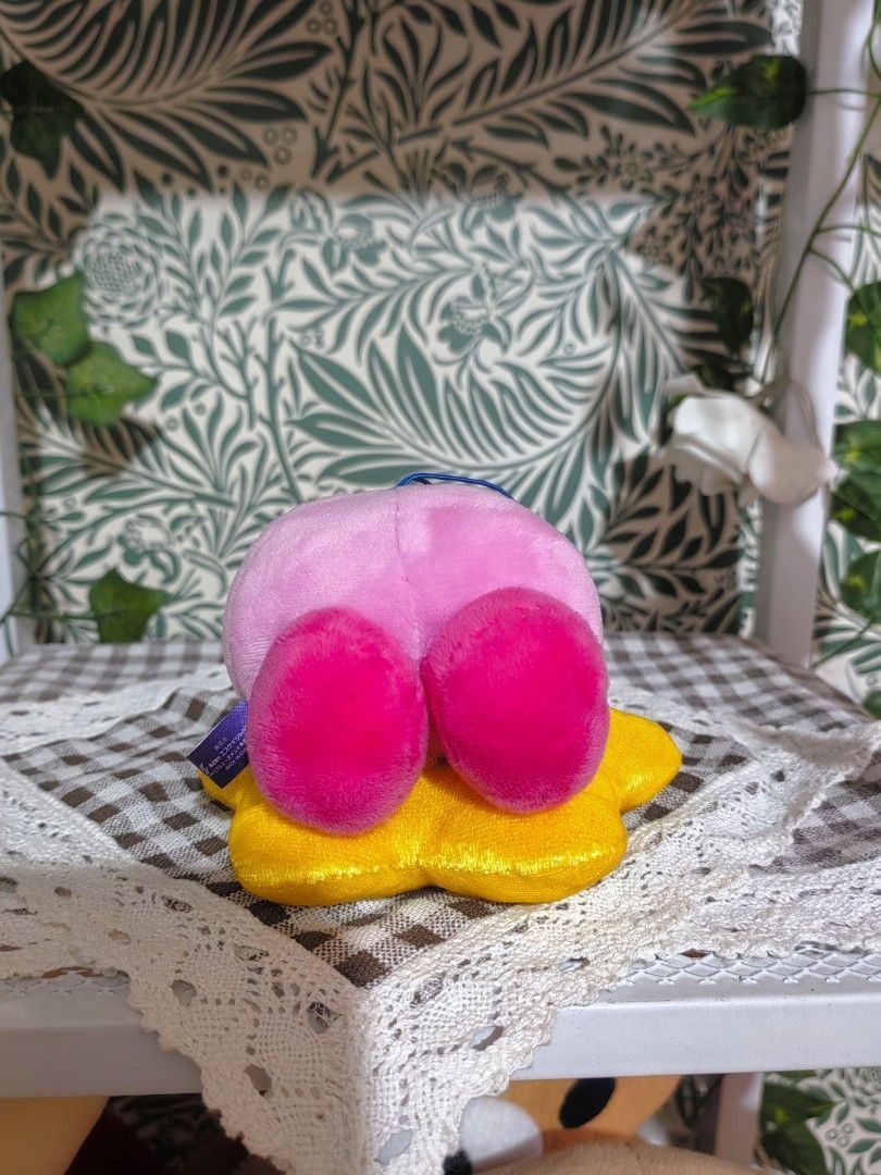 Cute Kirby Sitting on a Star ( Nintendo ) Bag Charm Plushie Stuff Toy ...