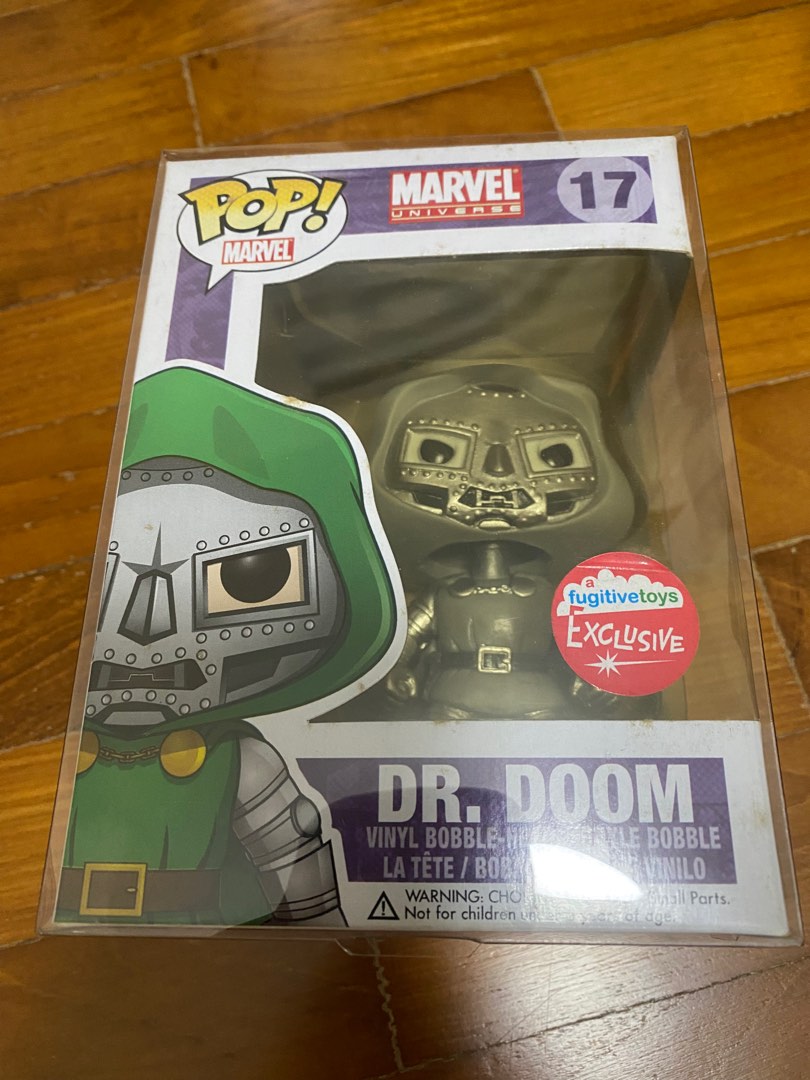 Funko dr doom fugitive toys exclusive black and white marvel pop ...