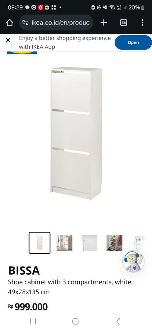 Ikea Bissa shoe rack, Perabotan Rumah di Carousell