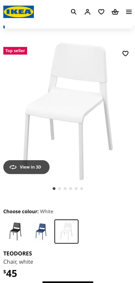 Ikea Teodores Chair, Furniture & Home Living, Furniture, Chairs on Carousell