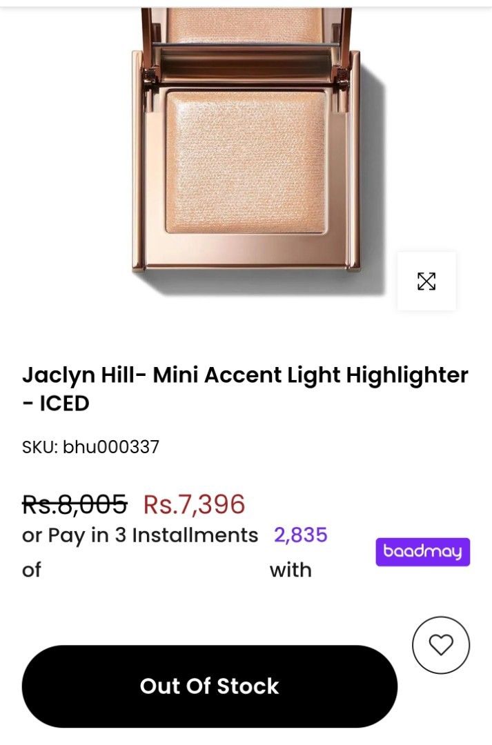 Jaclyn Cosmetics Accent Light Highlighter Mini Iced