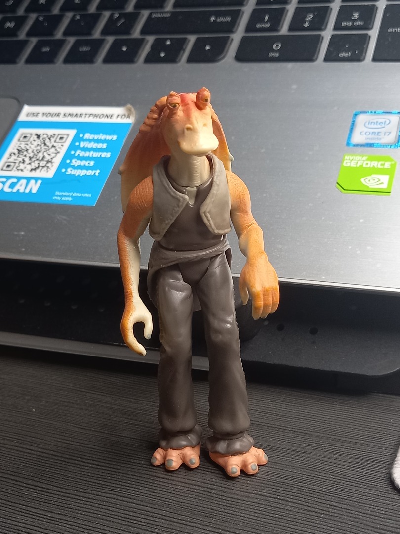 "Jar Jar Binks" Vintage 1998 Hasbro Star Wars Episode 1 Action Figure ...