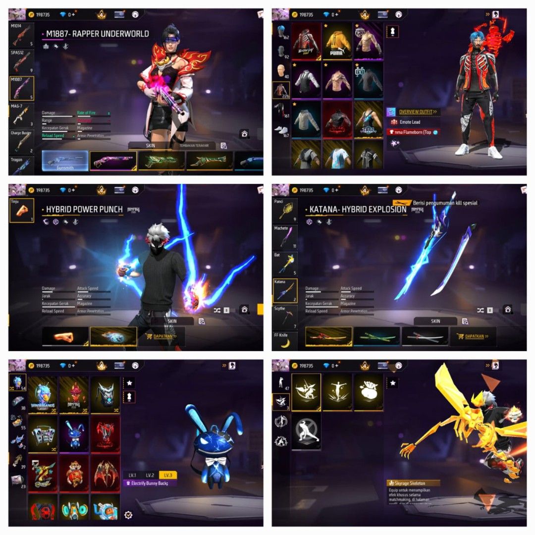 JUAL AKUN FF SPEK GG VAULT RAME TINJU ON KATANA LOBY ON ANGEL MERAH ON ...