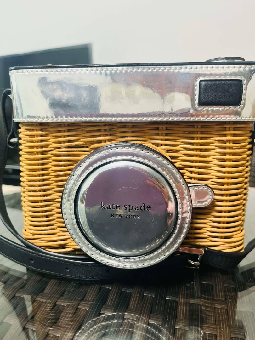 Kate Spade Rattan Rose Wicker Camera Bag, Luxury, Bags & Wallets on ...