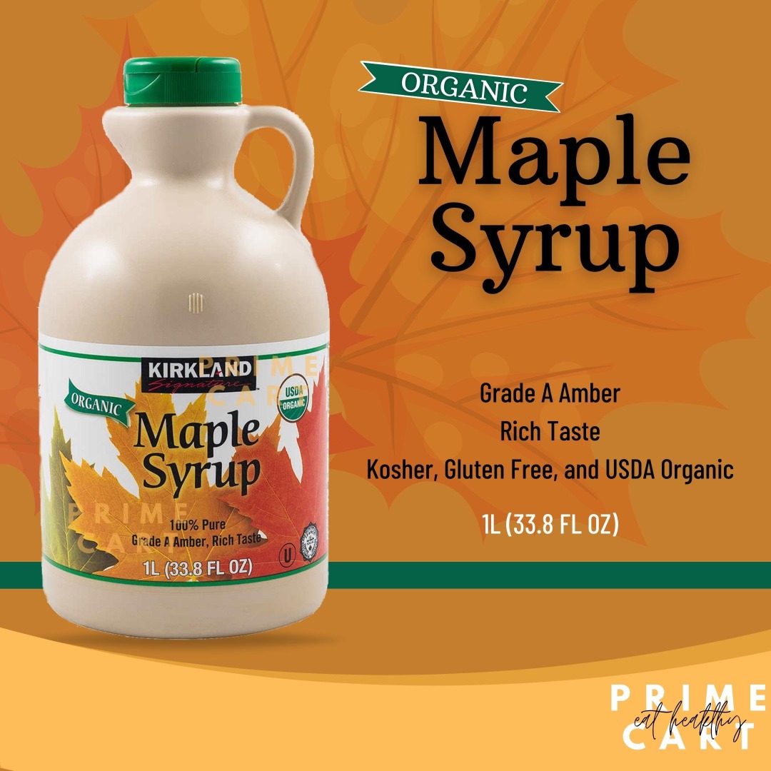 Kirkland Signature Organic Pure Maple Syrup, 1 Liter (Expiration Date ...