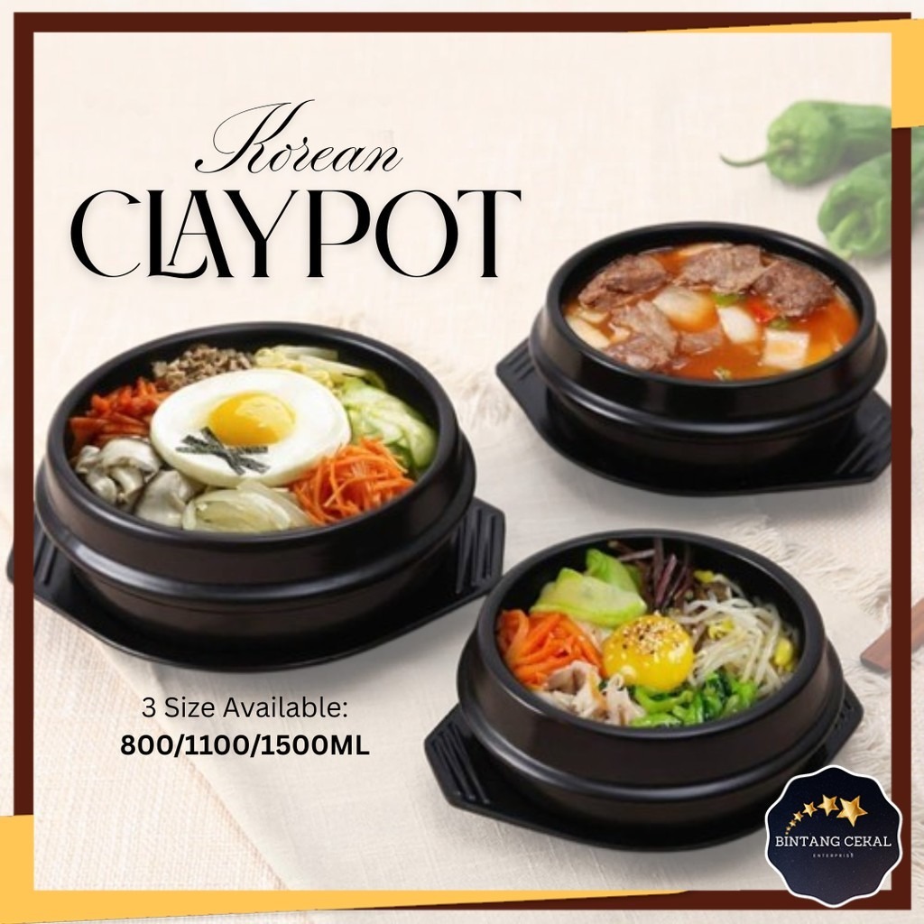 Korean Clay Pot Ramen Ddukbaegi Ceramic Claypot Stoneware Bowl ...