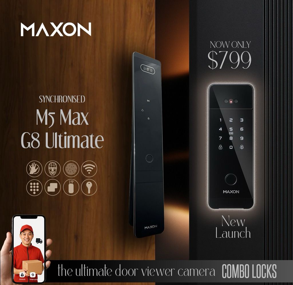 MAXON Bundle of Digital Gate Lock + Fire Rated Digital Door Lock ...