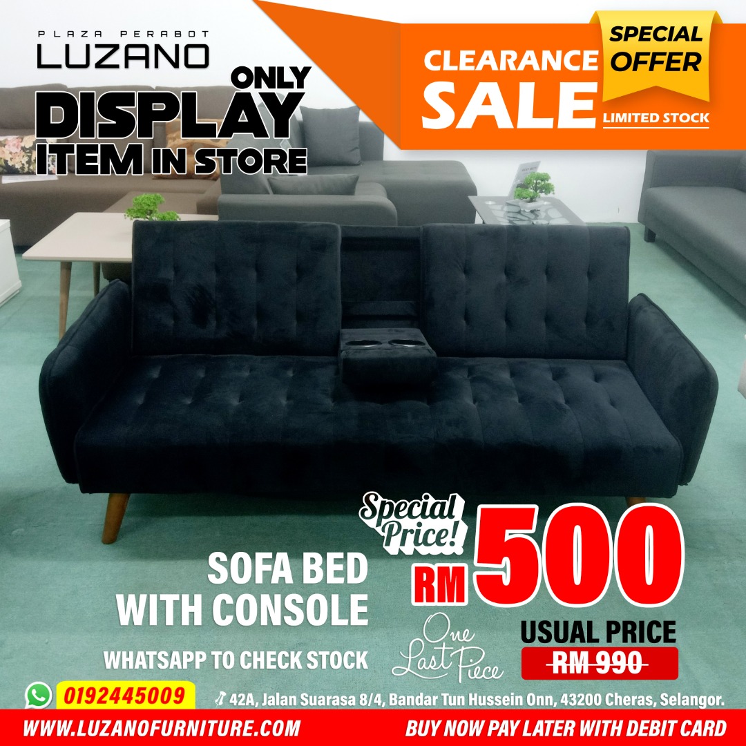 Multi -Function Sofa Bed With Console, Furniture & Home Living ...