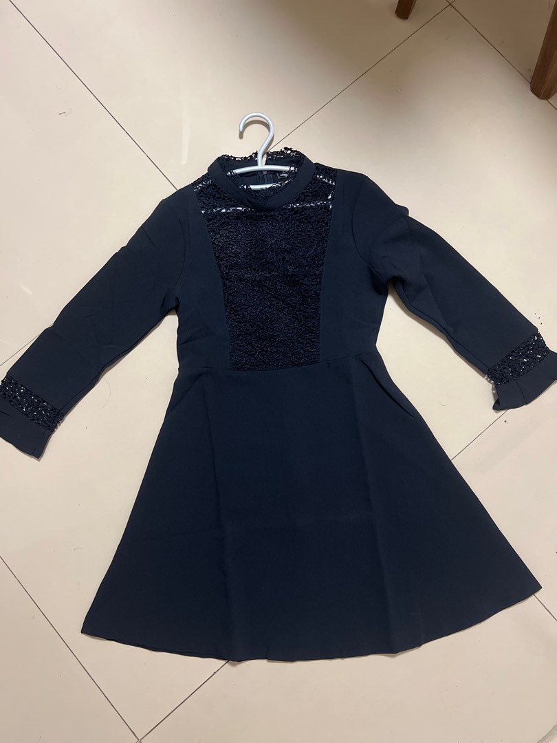 Navy Blue Semi-Formal Dress, Women's Fashion, Dresses & Sets, Dresses ...
