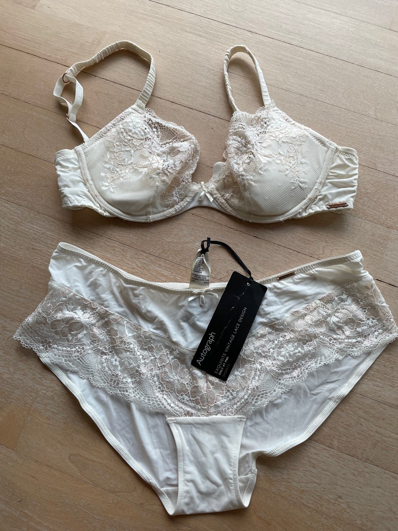New marks and Spencer cream bra and brief short set 30d 10, Women's ...