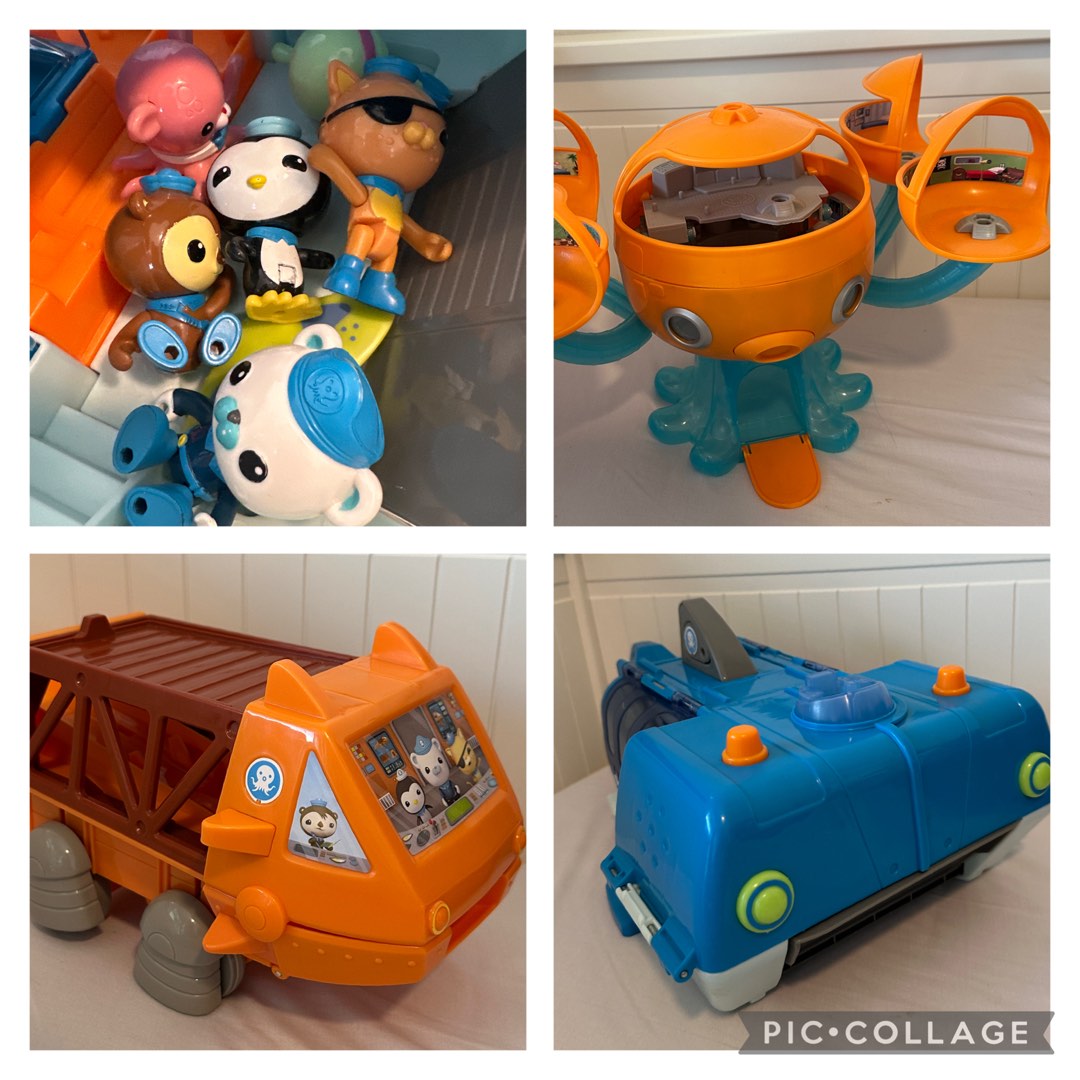 Octonauts (Fisher Price) Octopod, Gup G and Gup W + character figures ...