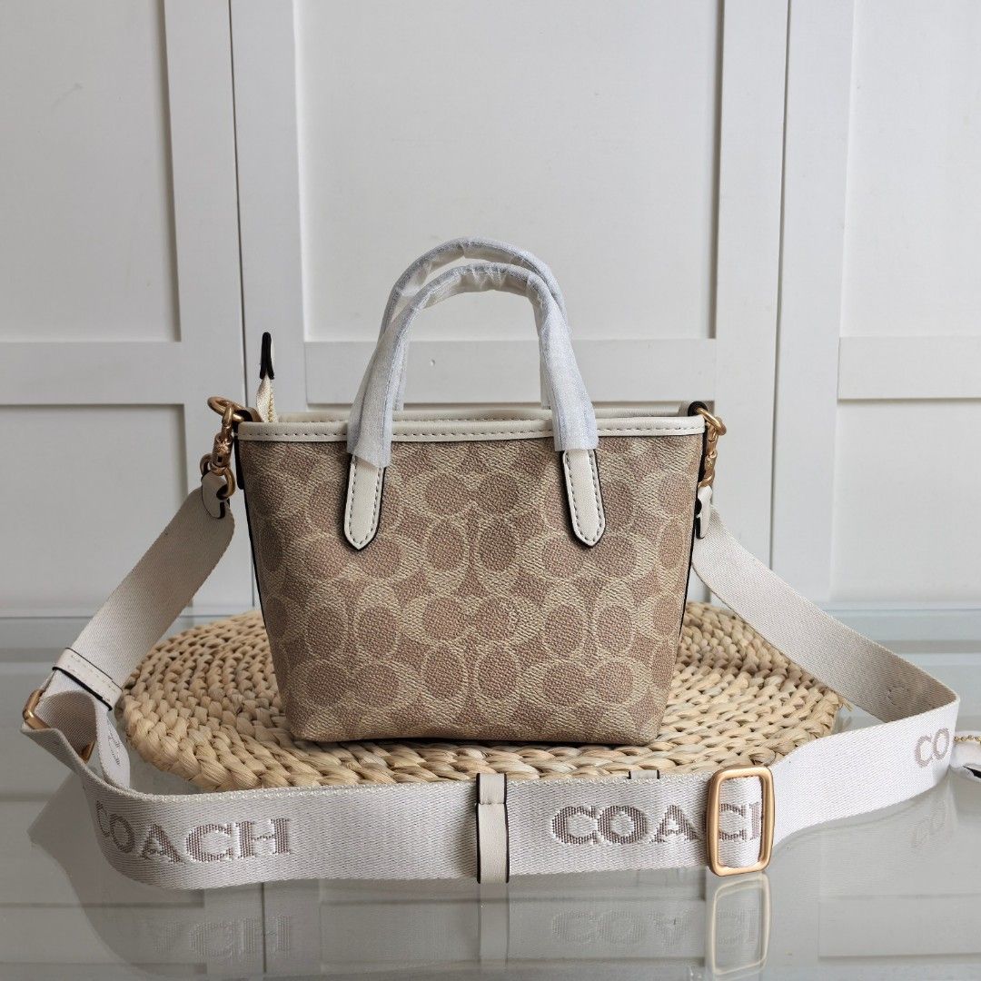 [ORI] Coach City Mini Tote Bag In Signature Canvas, Luxury, Bags ...