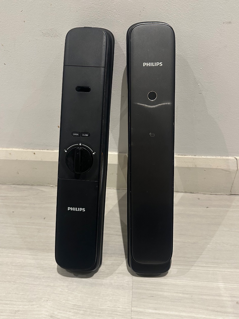 Philips Easykey DDL702E-5HWS push-pull door lock, Furniture & Home ...