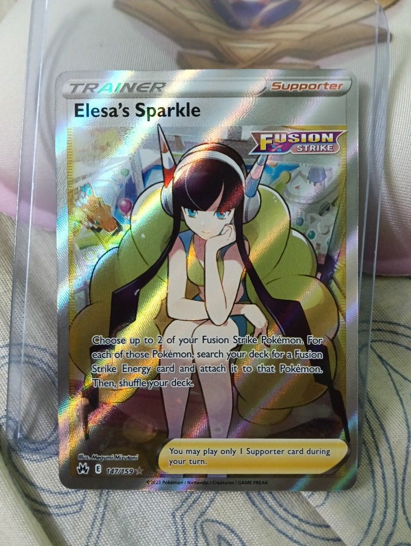 Pokemon Card - Elesa's Sparkle 147/159 Full Art Ultra Rare Crown Zenith ...