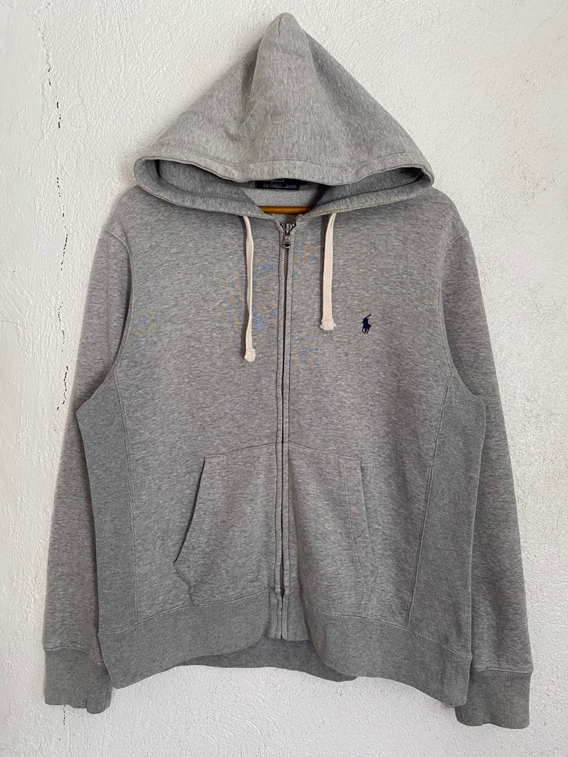 Polo Ralph Lauren Zip Up Gray Hoodie Jacket, Men's Fashion, Coats, Jackets and Outerwear on ...