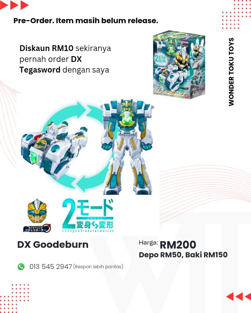 [Pre-Order] No.1 Sentai Gozyuger DX Goodeburn Power Rangers, Hobbies & Toys, Toys & Games on ...