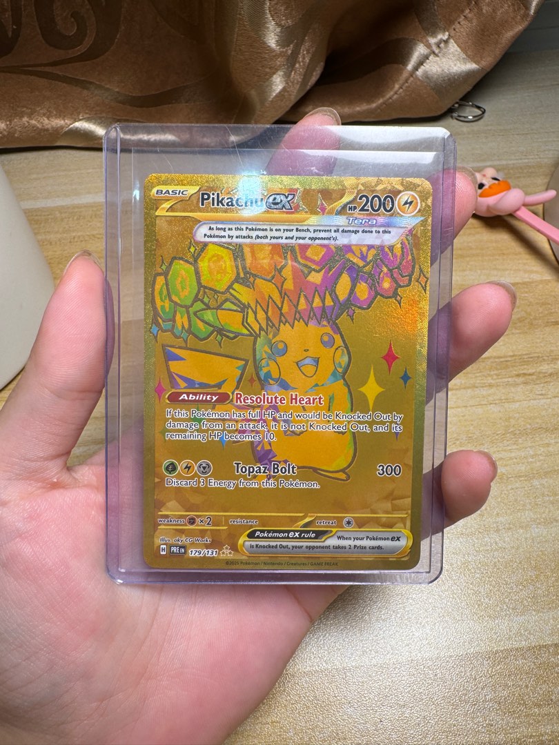 Prismatic Evolutions Gold Pikachu, Hobbies & Toys, Toys & Games on ...