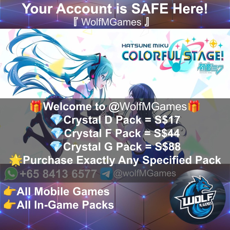 PROJECT SEKAI Crystal Topup / HATSUNE MIKU COLORFUL STAGE Top Up [LEGAL ...