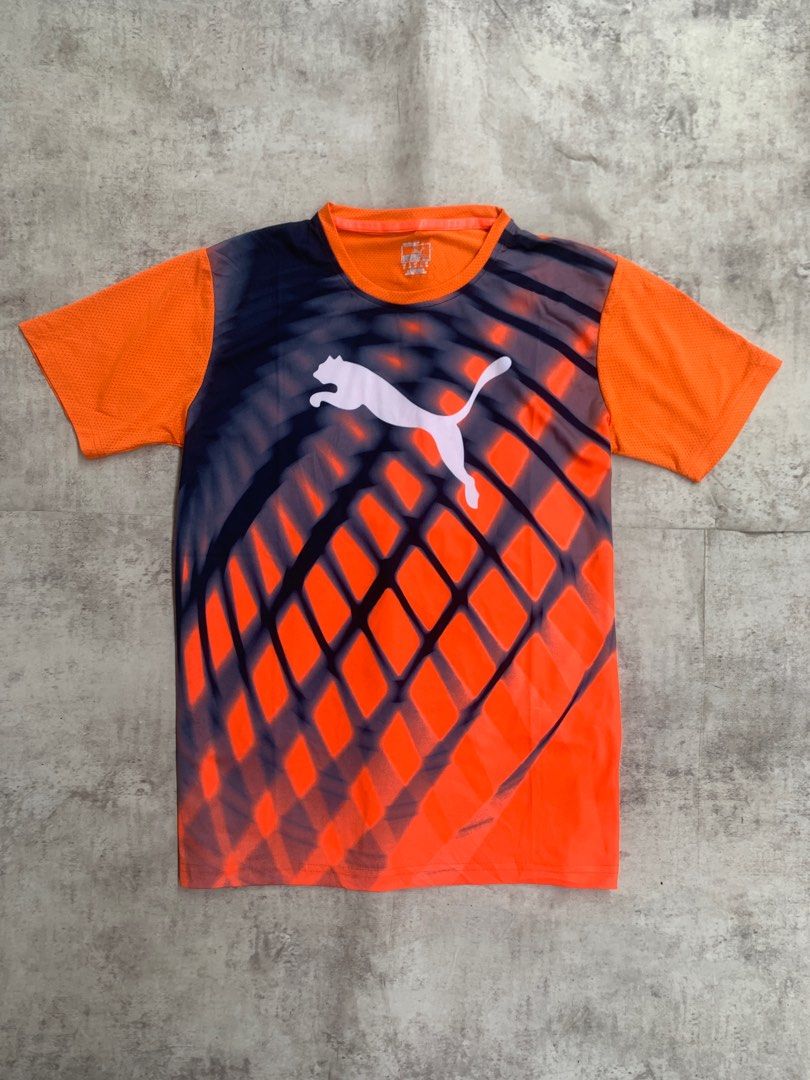 Puma big logo kaos jersey olahraga running lari sport gym sepeda tennis ...