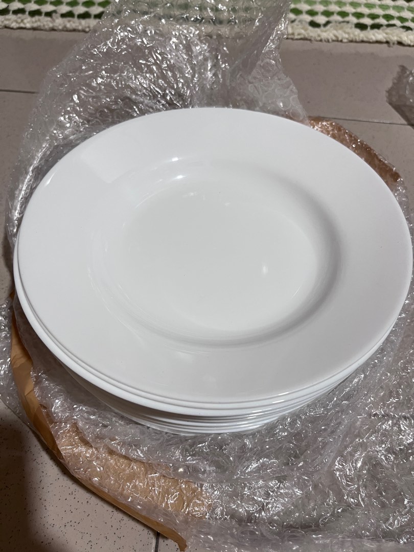 Ready StocksWhite Glass Plate PINGGAN KACA GLASS Tablewar side plate ...