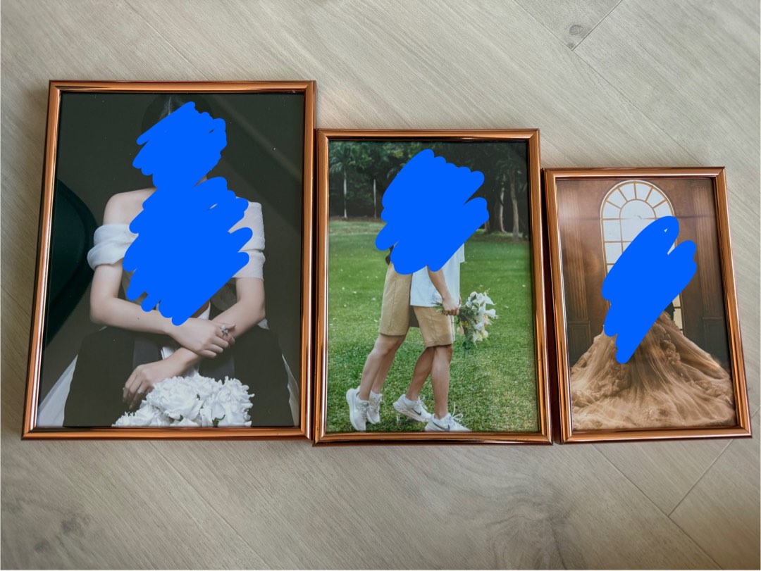 Wedding Rose Gold Photo Frame (4R, 5R, 6R), Furniture & Home Living ...