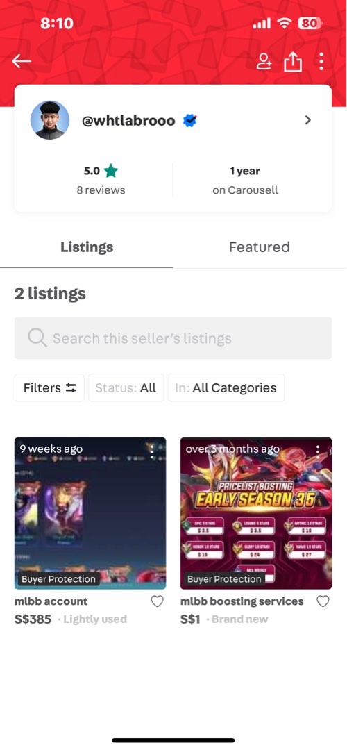 SCAM WARNING MLBB, Video Gaming, Video Games, Others on Carousell