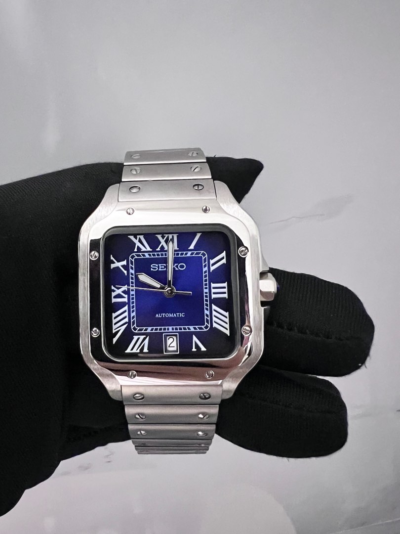 Seiko mod santos date window version custom watch Arabic all versions ...