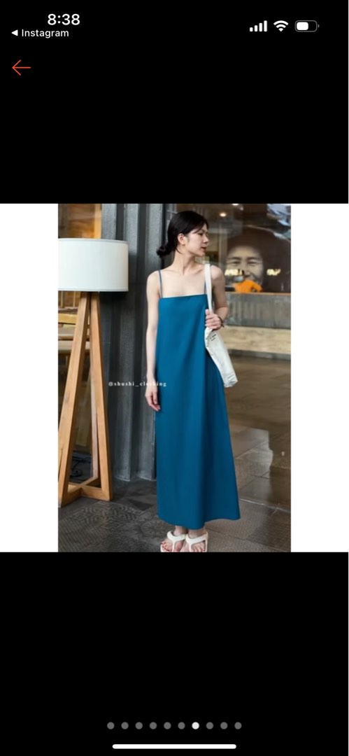 SHU SHI - Basic Dress - Basic Linen 2-Strap Dress (original photo), Women's Fashion, Dresses ...