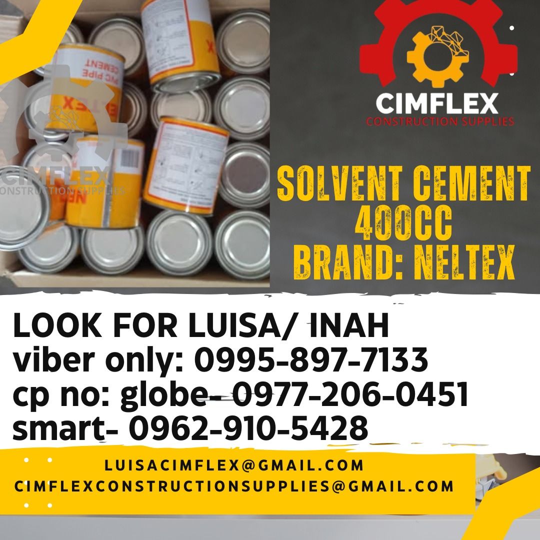 solvent cement 400cc brand: NELTEX, Commercial & Industrial ...