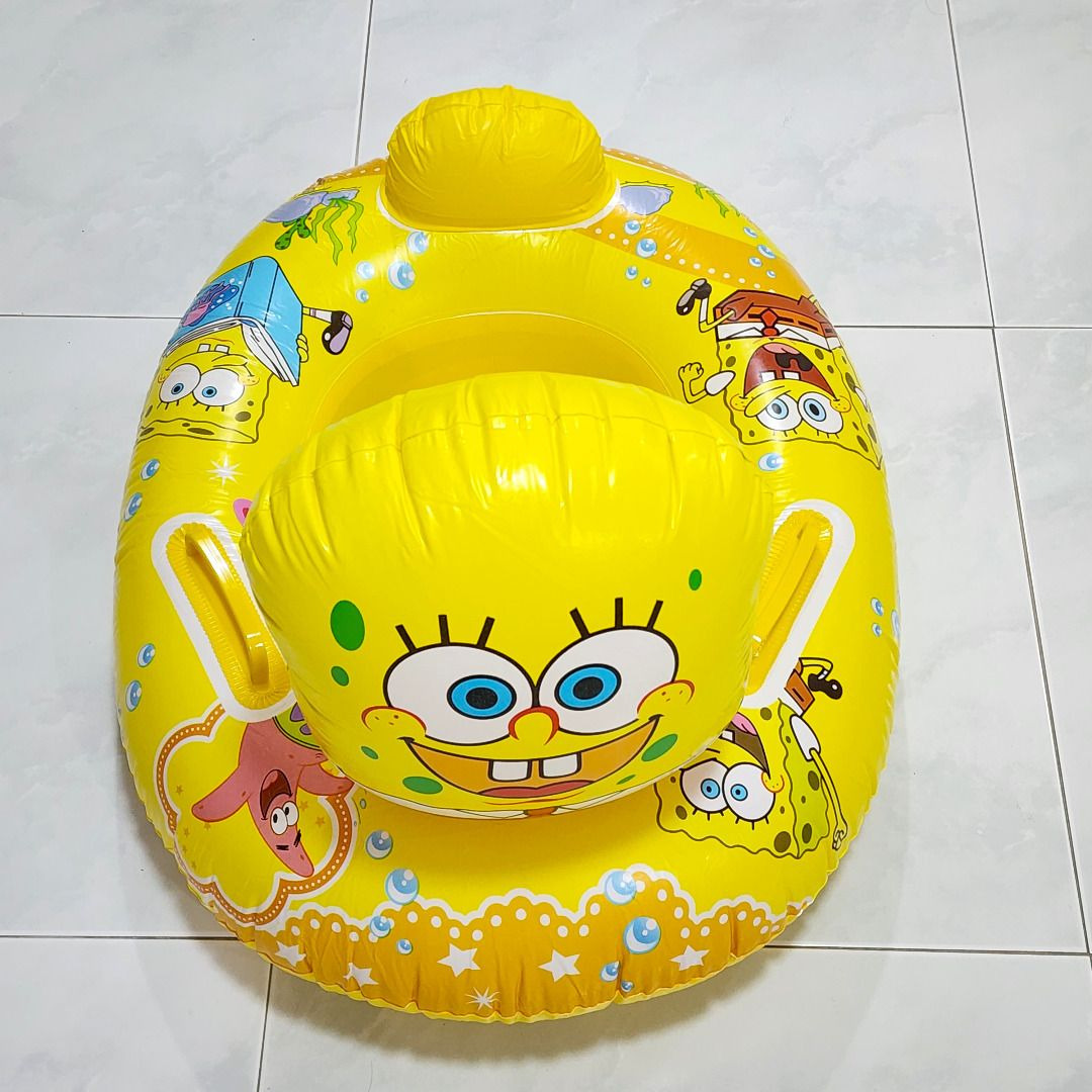 SpongeBob SquarePants Yellow Inflatable Swimming Ring Baby Float Seat ...