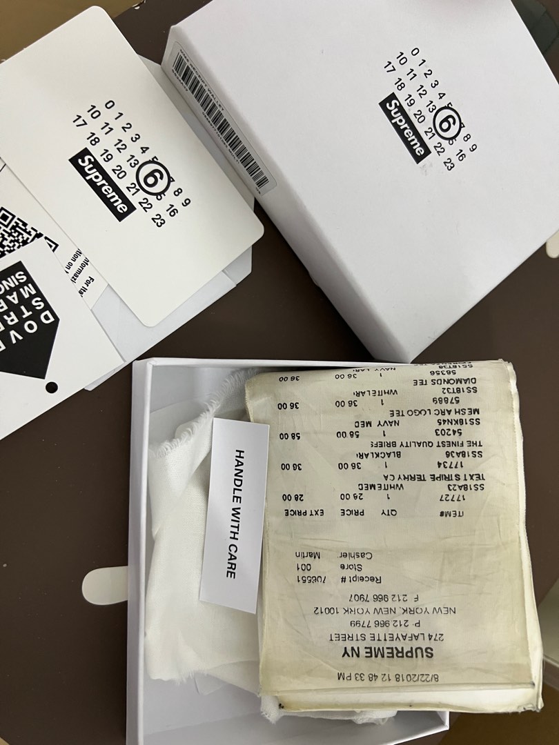 Supreme X mm6 Maison Margiela Receipt Wallet, Men's Fashion, Watches ...