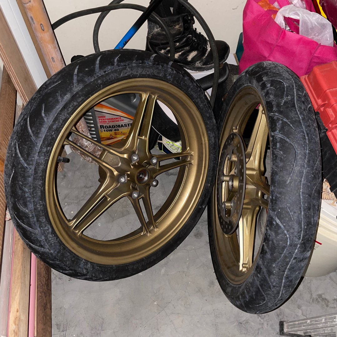 Tayar + Rim Standard Y16, Motorbikes on Carousell