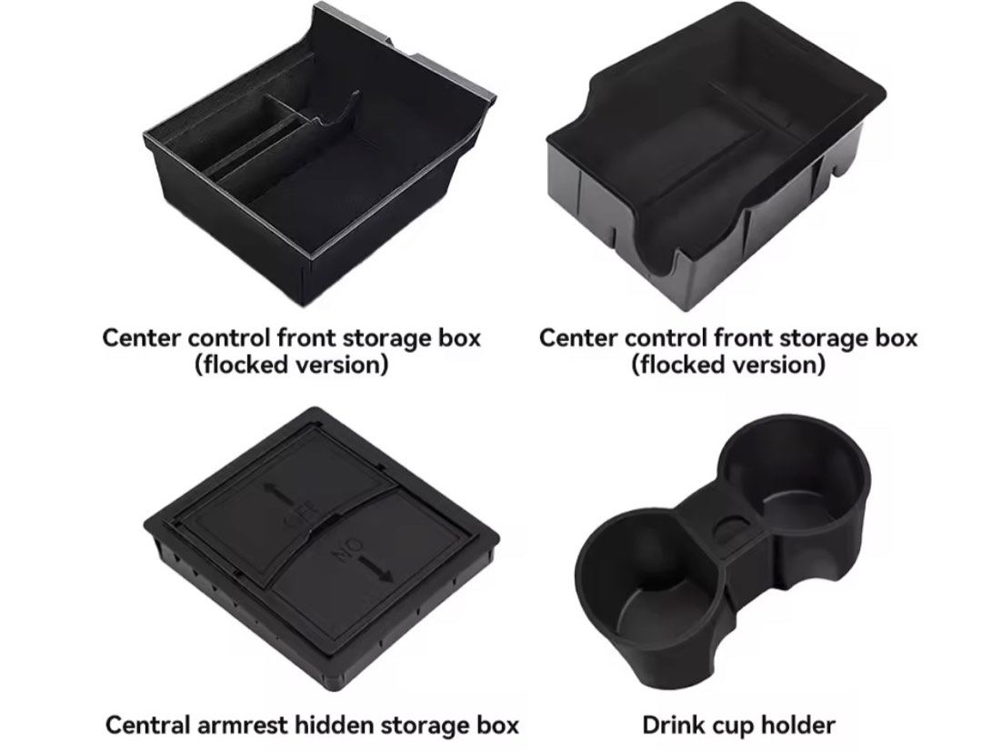 Tesla Model 3 Console Tray Set, Car Accessories, Accessories on Carousell
