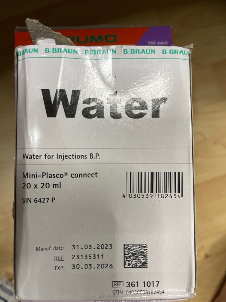 Water for Injections, Health & Nutrition, Medical Supplies & Tools on ...