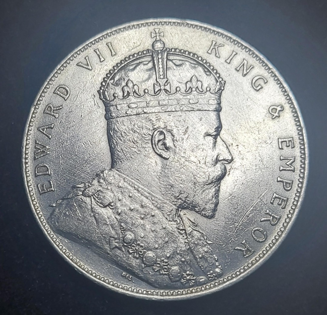 1908 British Malaya One Dollar Silver Coin, Hobbies & Toys, Memorabilia ...