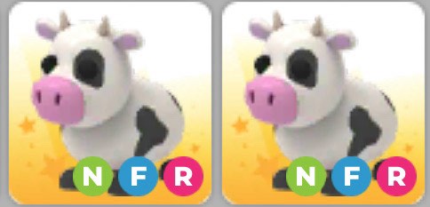 Adopt me (NEW STOCK?!!) NFR Cow / NEON COW / ROBLOX, Video Gaming ...