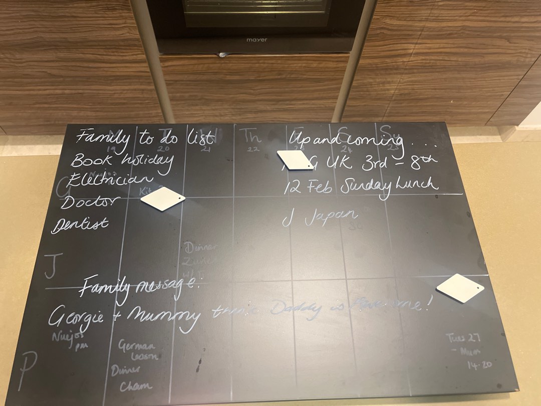 Blackboard Style Family Notice Board with Magnets, Hobbies & Toys ...