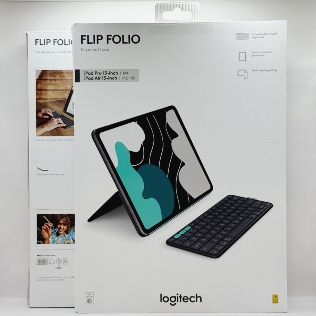 BNIB Logitech Flip Folio for iPad Pro 13-inch (M4) / iPad Air 13-inch ...