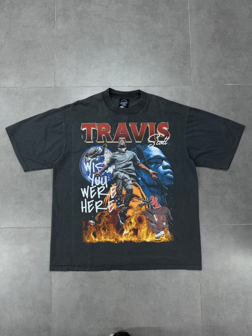 BOOTLEG TRAVIS SCOTT EARTH TEE, Men's Fashion, Tops & Sets, Tshirts ...
